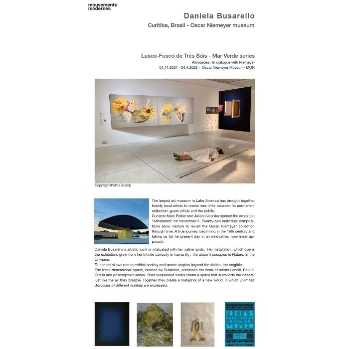 Afinidades at the Oscar Niemeyer museum (Curitiba, Brazil) - Daniela Busarello | Mouvements Modernes
